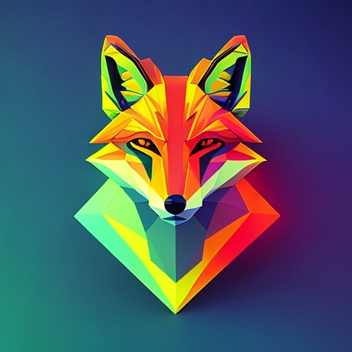 Geometric Fox Wallpaper