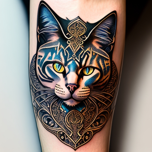 Simple Cat Face Tattoo