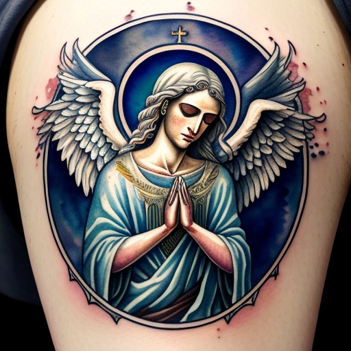 Praying Angel Tattoo Designs