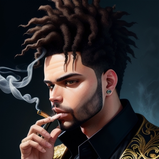 The Weeknd Smoking Weed