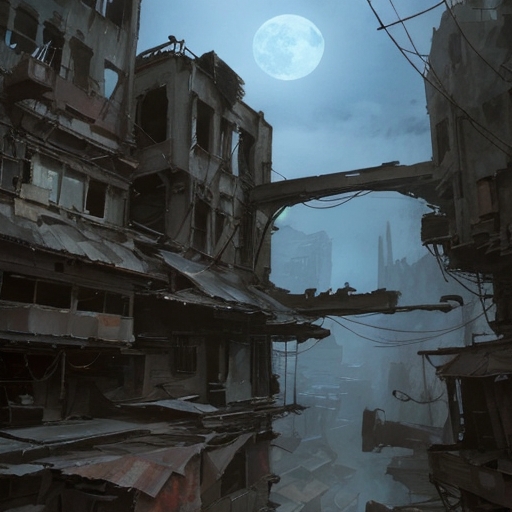 Post Apocalyptic City Drawing
