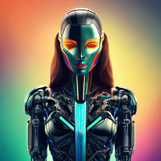 Female Half Human Half Robot